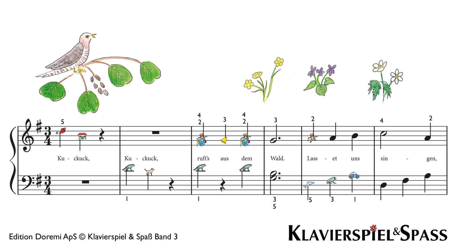Kuckuck, Kuckuck, ruft’s aus dem Wald | Klavierspiel & Spaß